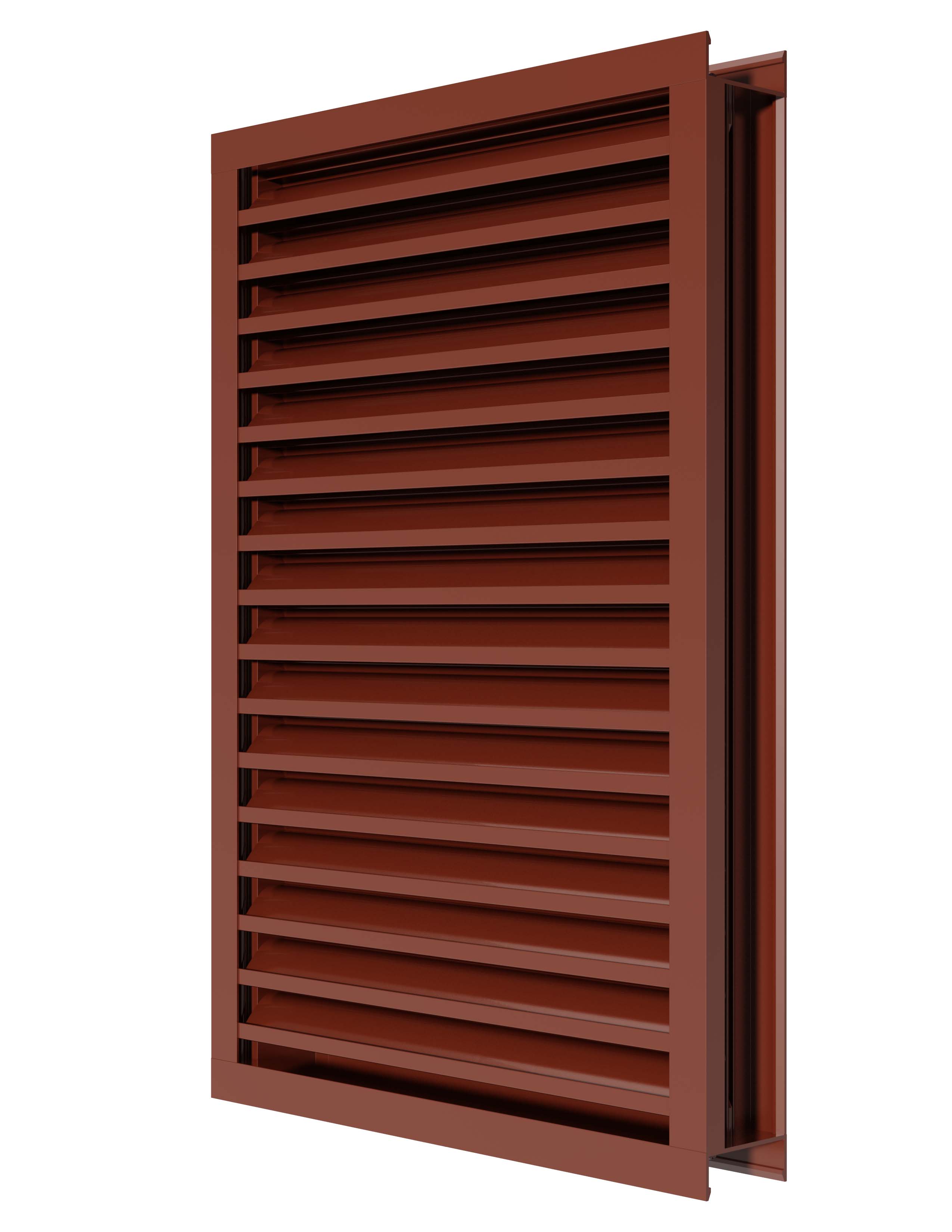 2" Deep Aluminum Stationary Wind Driven Rain Louver:2DDWRG