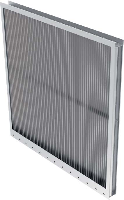 Wind-Driven Rain Resistant Stationary Louver Extruded Aluminum:3RRDC