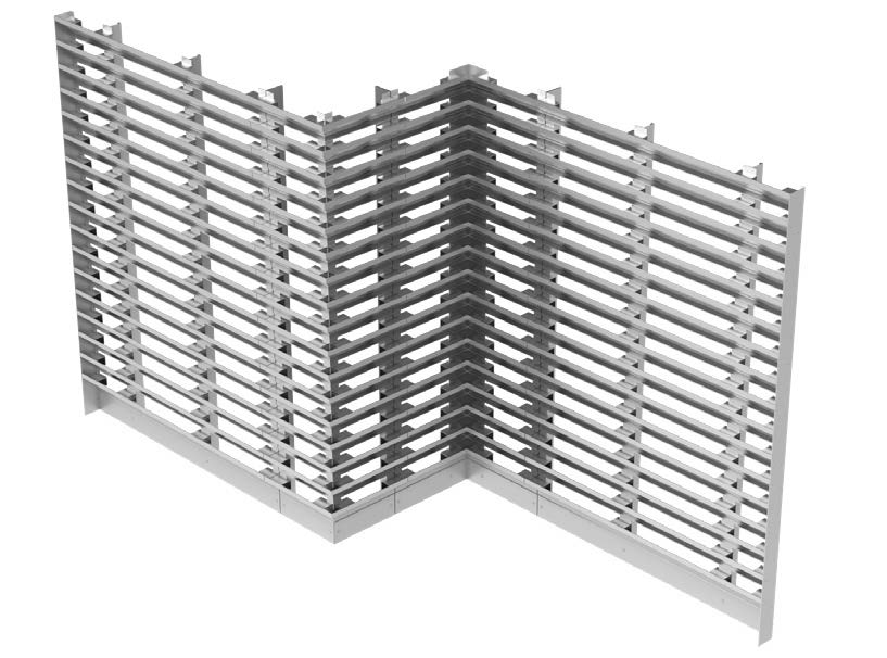 WIND-DRIVEN RAIN RESISTANT STATIONARY LOUVER:6RRSV