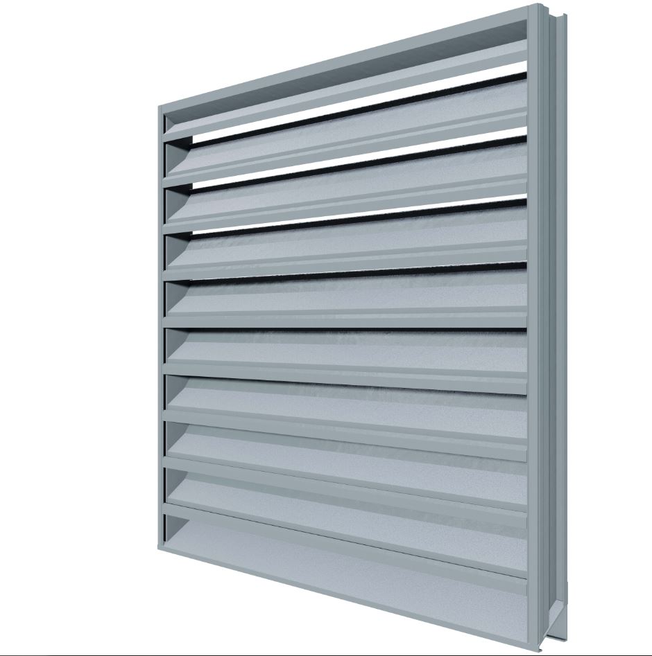 4" Deep Aluminum Stationary Louver:445RGD5