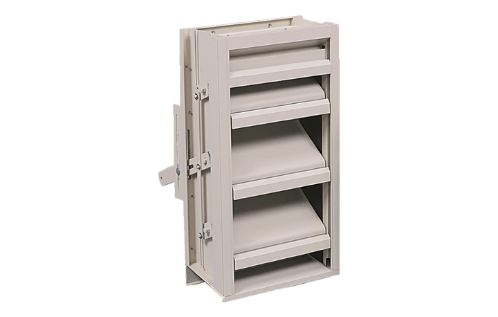 4" Deep Aluminum Stationary Wind Driven Rain Louver:4DDWRG