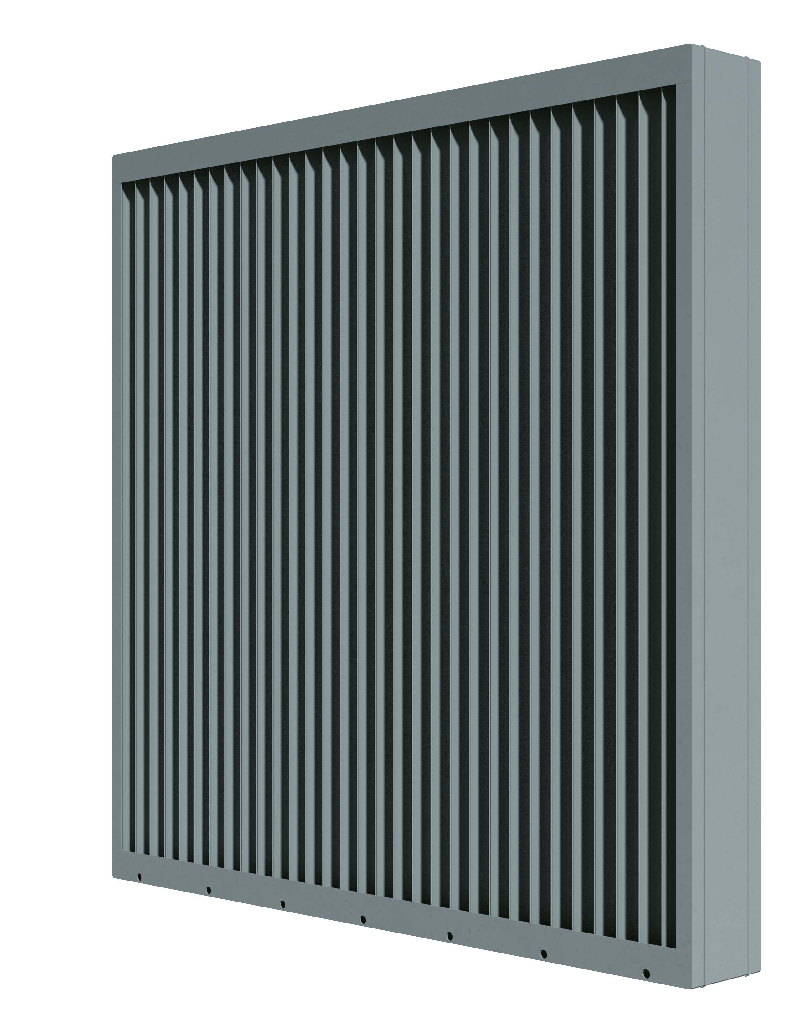 2" Deep Aluminum Stationary Wind Driven Rain Louver:2DDWRG